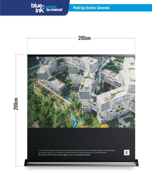 Roll Up Extra Grande 200 x 200 cm - BlueInk